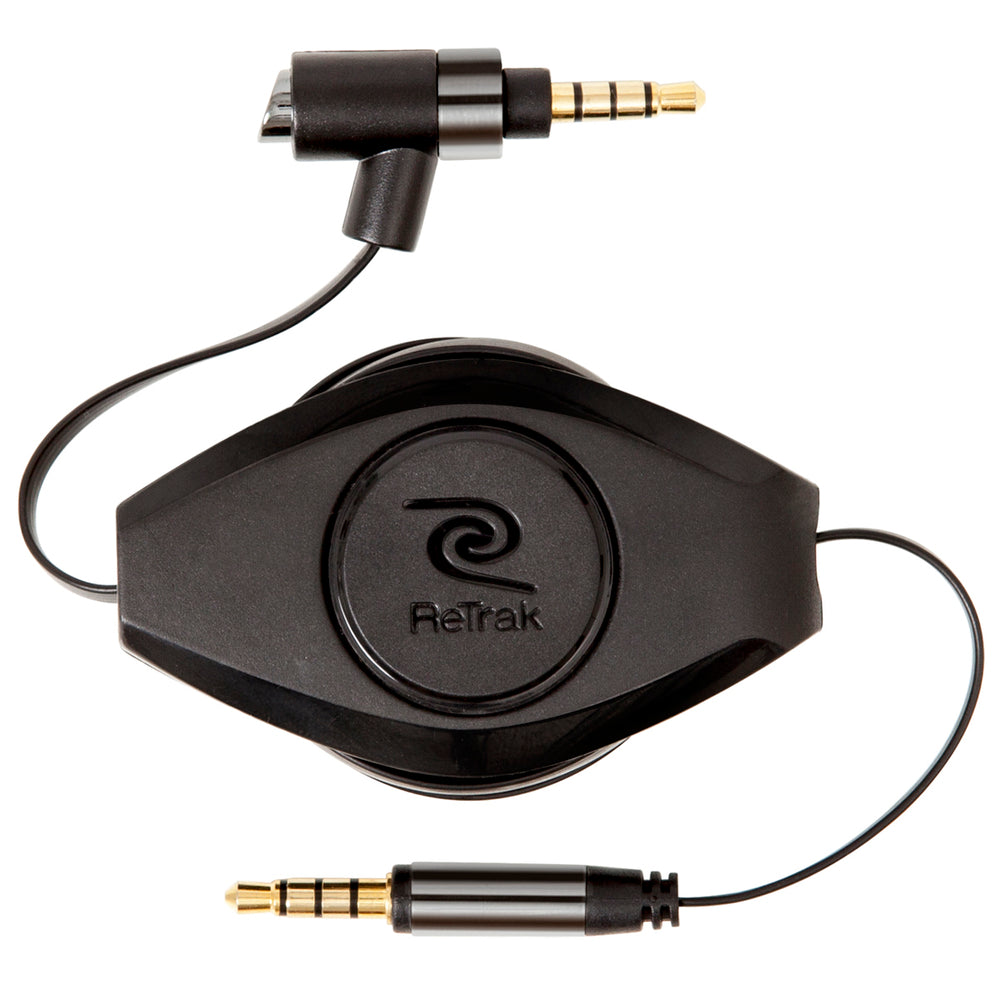 Retrak Long Aux Cord with Mic - 5ft Retractable Cable – CE Showroom